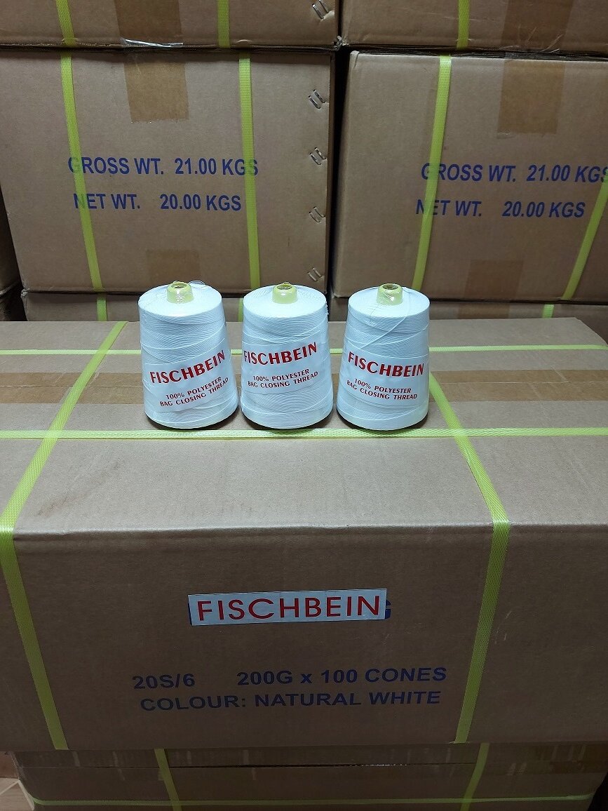 Нить мешкозашивочная FISCHBEIN (20/6), 1000м, белая, упаковка (5 шт.)
