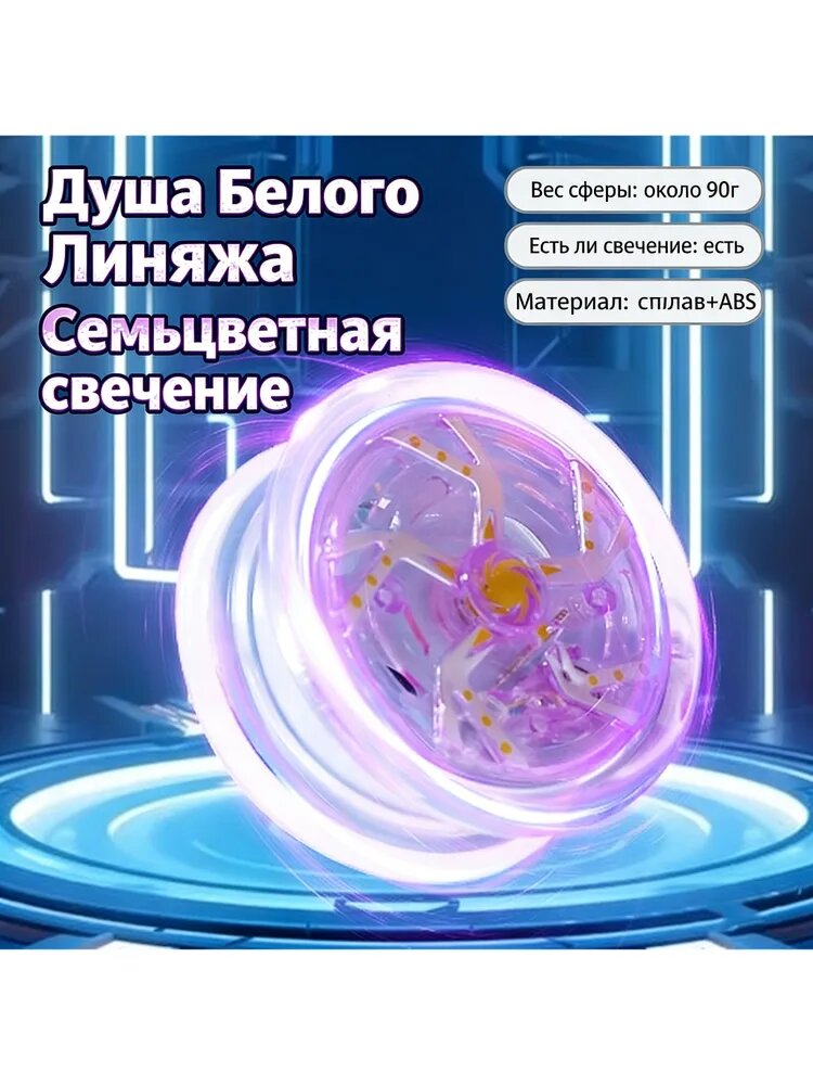 Новое детское светящееся йо-йо с автоматическим вращением для взрослых (бесплатно 1 набор для пальцев и 1 веревочка)