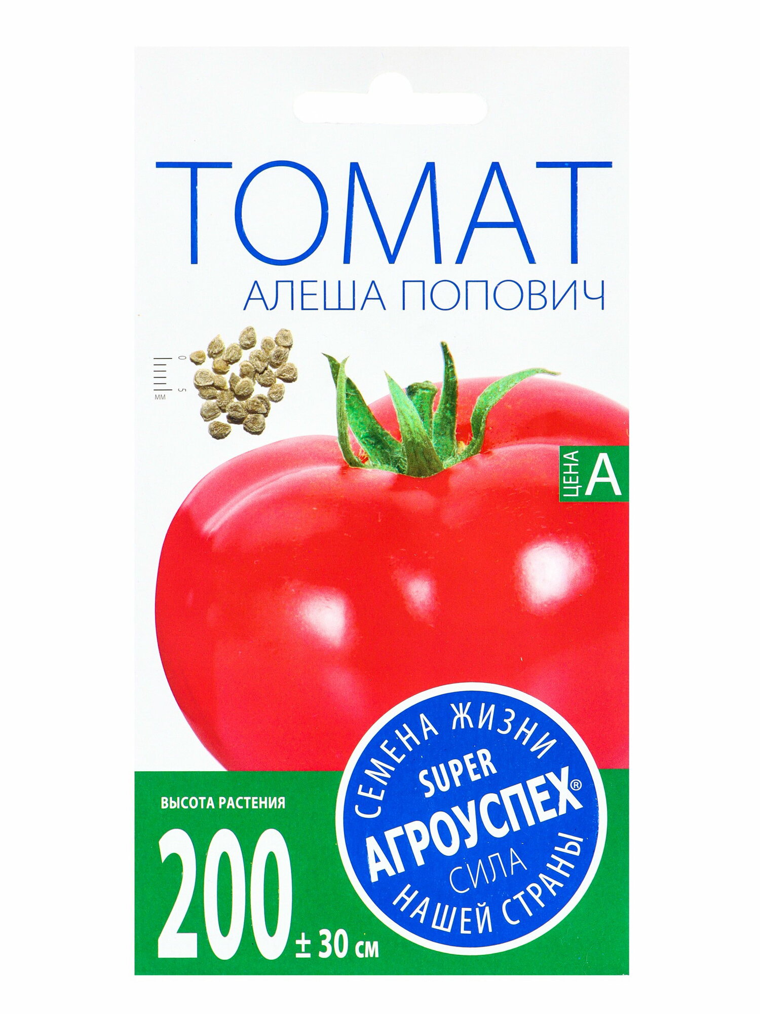 Семена Томат "Алеша Попович", 0.2 г, посев на рассаду: апрель, 3 шт.