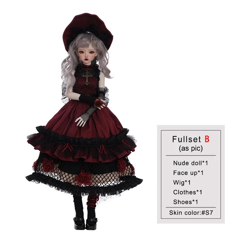 Oueneifs Shuga Fairy 1/4 кукла Fullset B, красная юбка