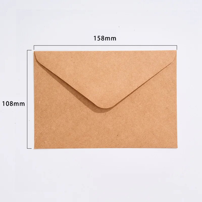 Конверты QKX крафт-бумажные 108x158 мм hh-10.8x15.8cm 50pcs