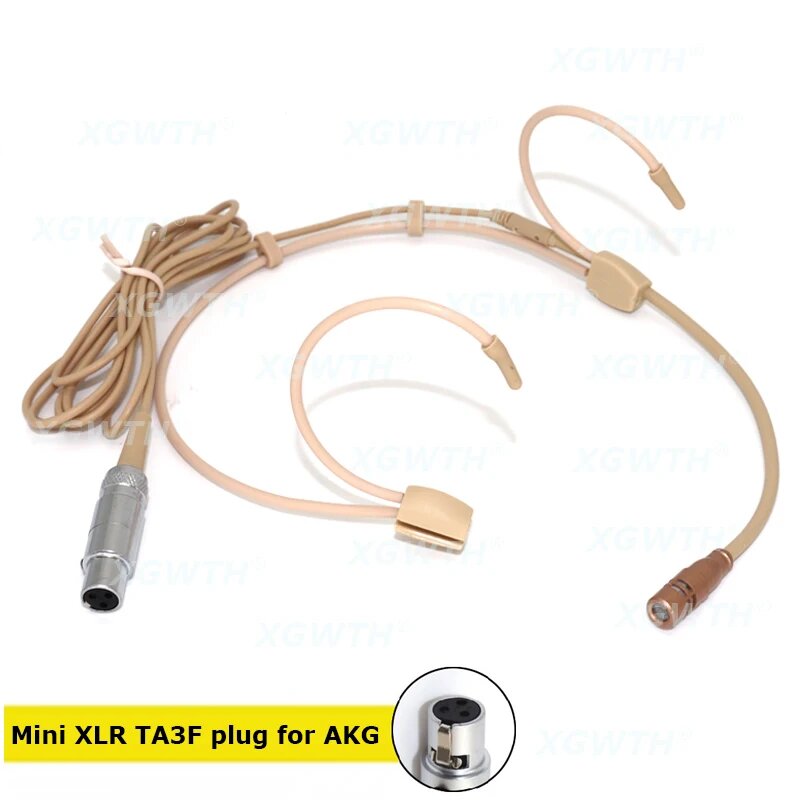 Микрофон гарнитура AKG 3 Pin, цвет шампань