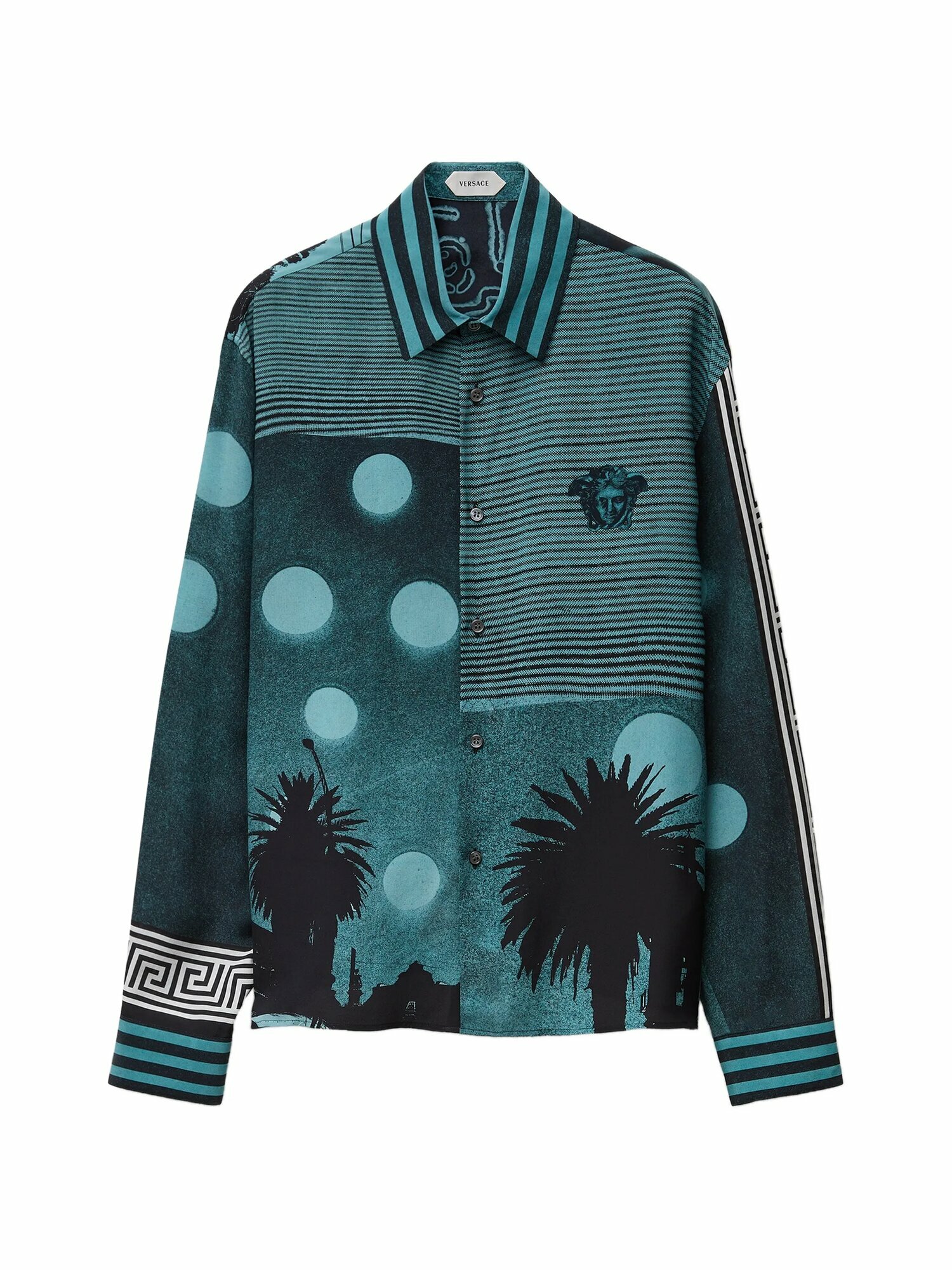 Рубашка Printed silk crêpe-de-chine regular shirt