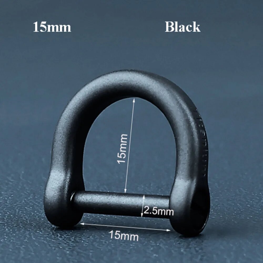 Карабины-крючки из титана, 10 стилей Черный, 15mm Black