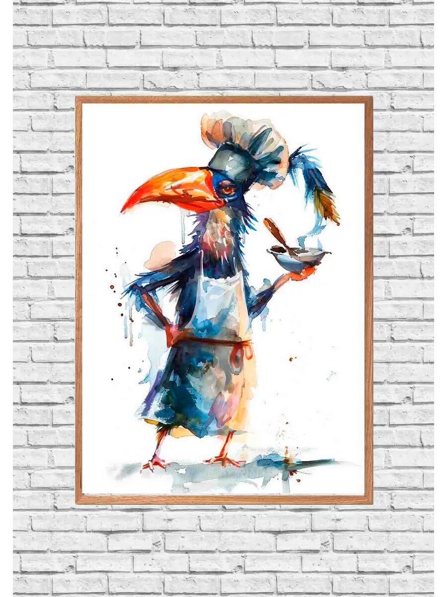 Шеф-повар Kite Bird готовит 2, Плакат 30x42см