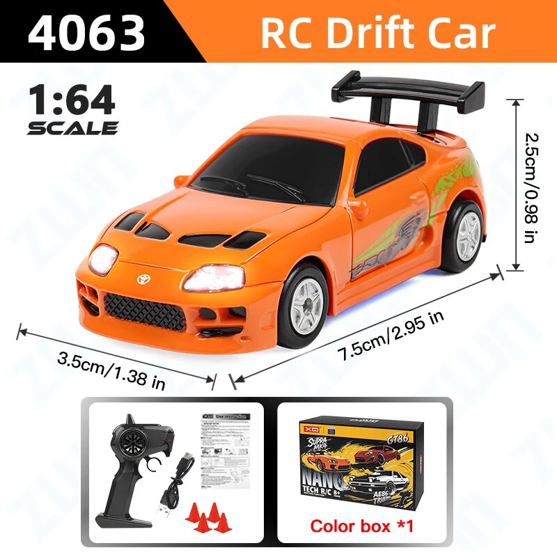 Оранжевый RC дрифт автомобиль 1:64, 4063