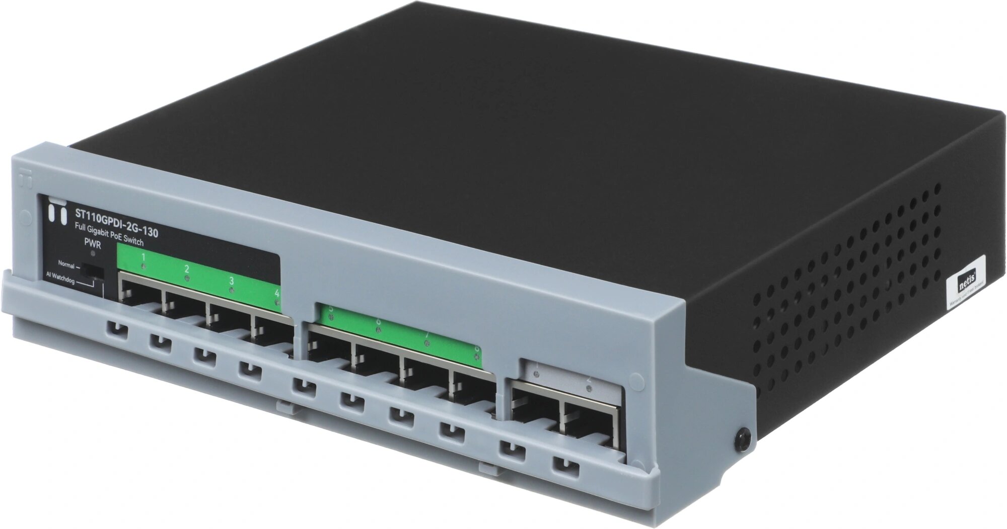 Коммутатор Netis ST110GPDI-2G-130 (L2) 1Гбит/с 8PoE 8PoE+ 130W неуправляемый