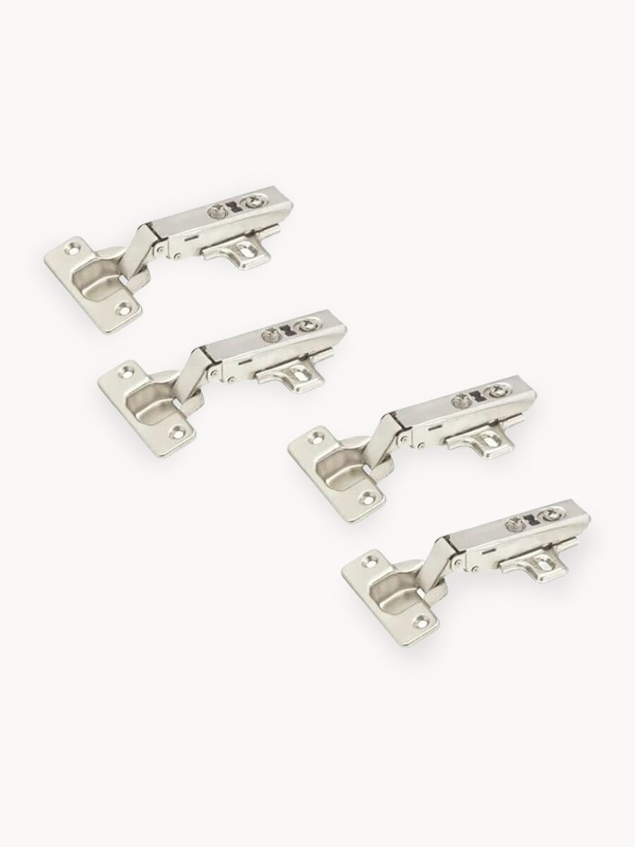 Петля мебельная накладная AMIX 110* Clip-on с доводчиком, комплект 4 шт