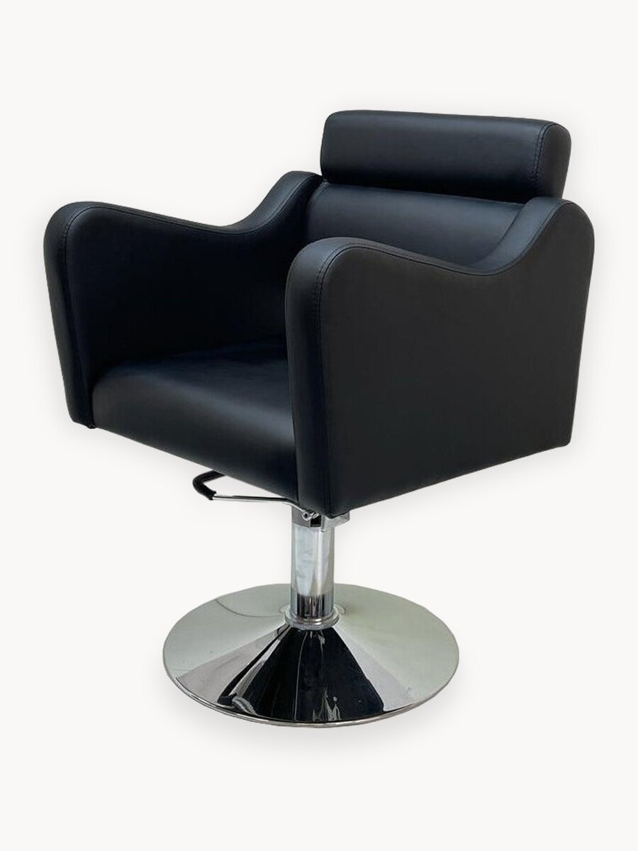 Парикмахерское кресло "Флора", цвет - черный, основание - диск