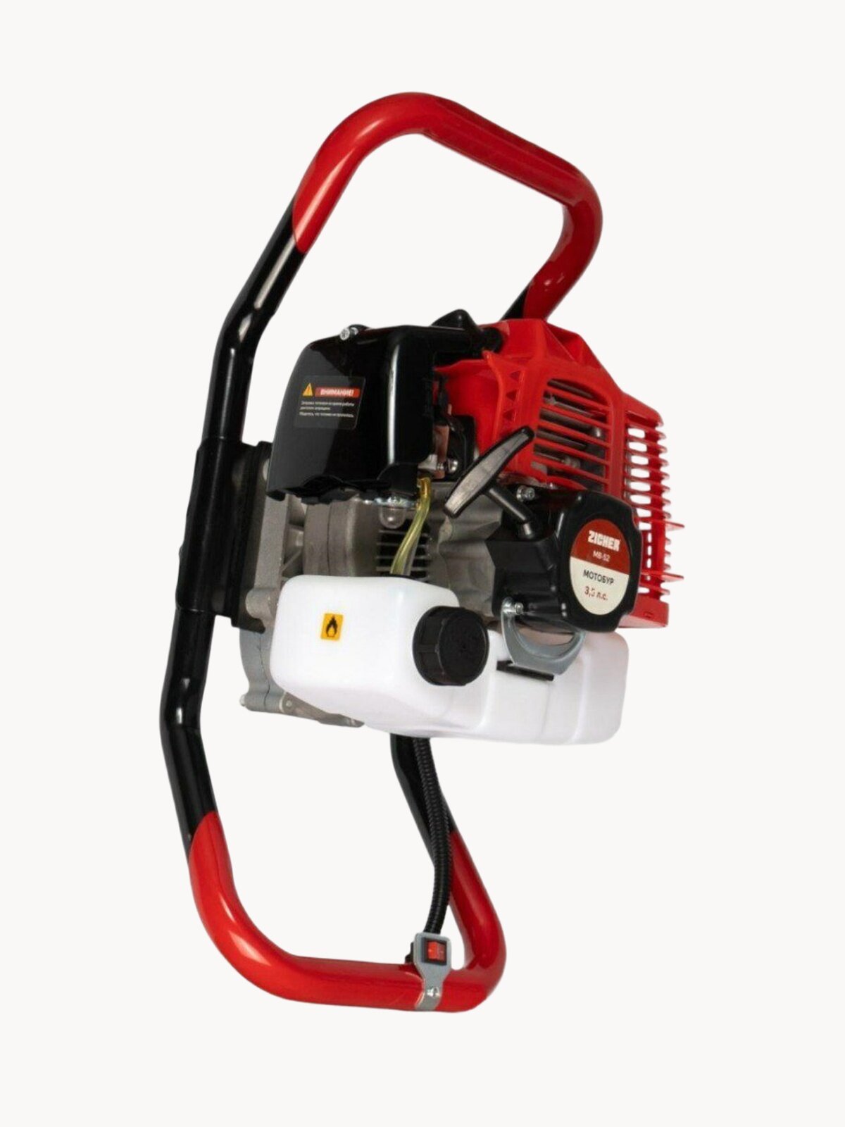 Мотобур ZICHER MB-43 (43 см , 3 л. с) бензиновый бур для земли с баком 1.6 л, без шнека