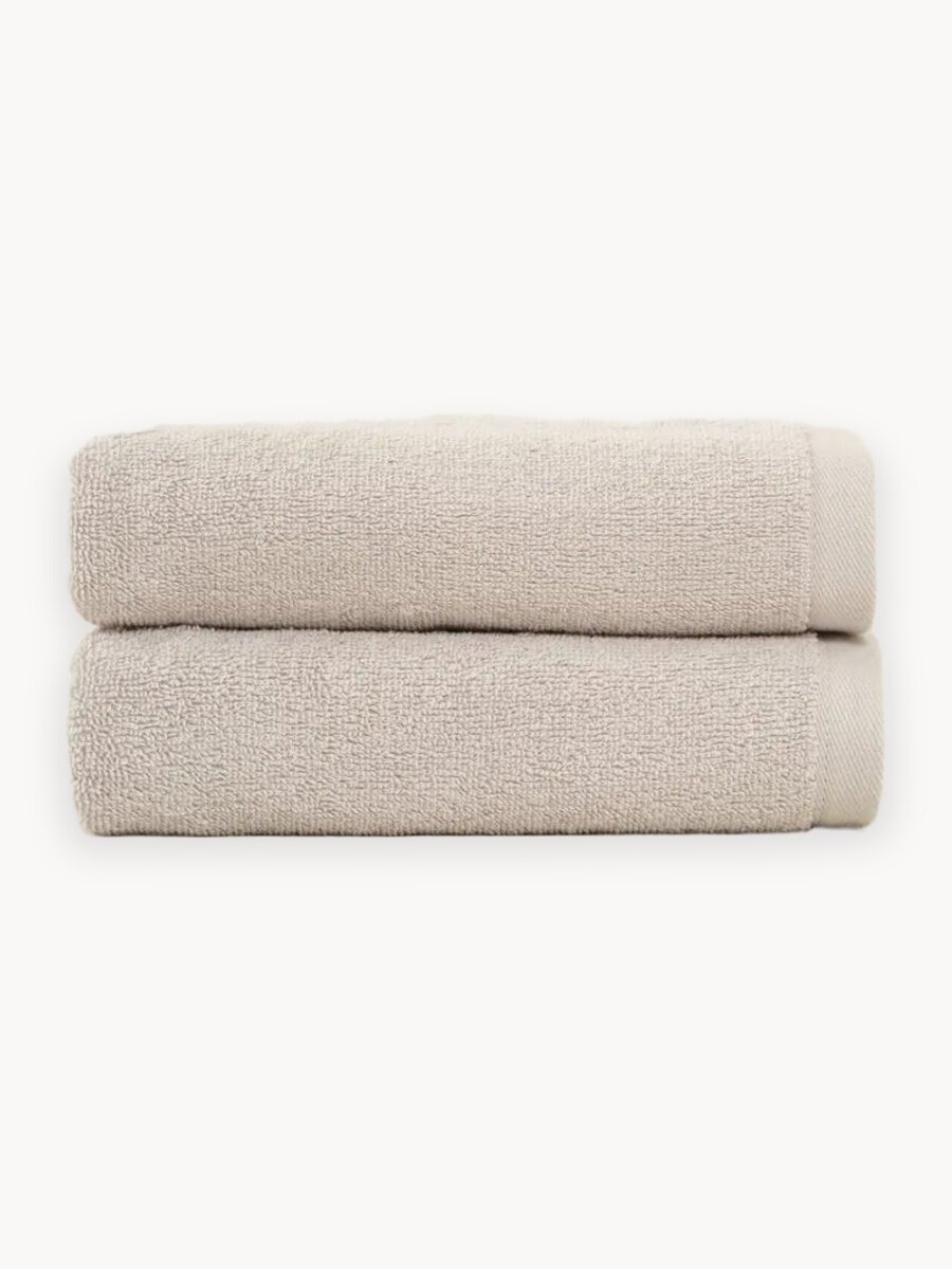 Полотенце махровое Ночь Нежна"Classic" 50*90см - 2шт цвет серый, набор полотенец махровых