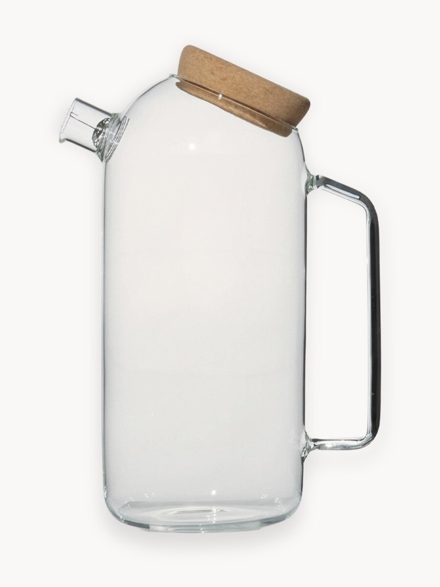 Кувшин с пробковой крышкой BellaTenero «Эко», стекло, 1,8 л, 17×10,5×22 см