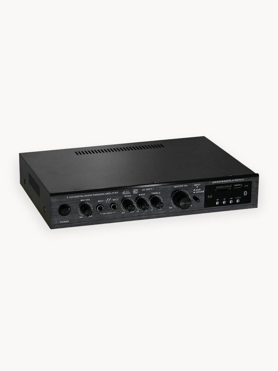 Усилитель звука, AV-369BT Bluetooth 5.0, 5.1-канальный сабвуфер, мощная сцена домашнего кинотеатра, Bluetooth-радио, наружный усилитель мощности
