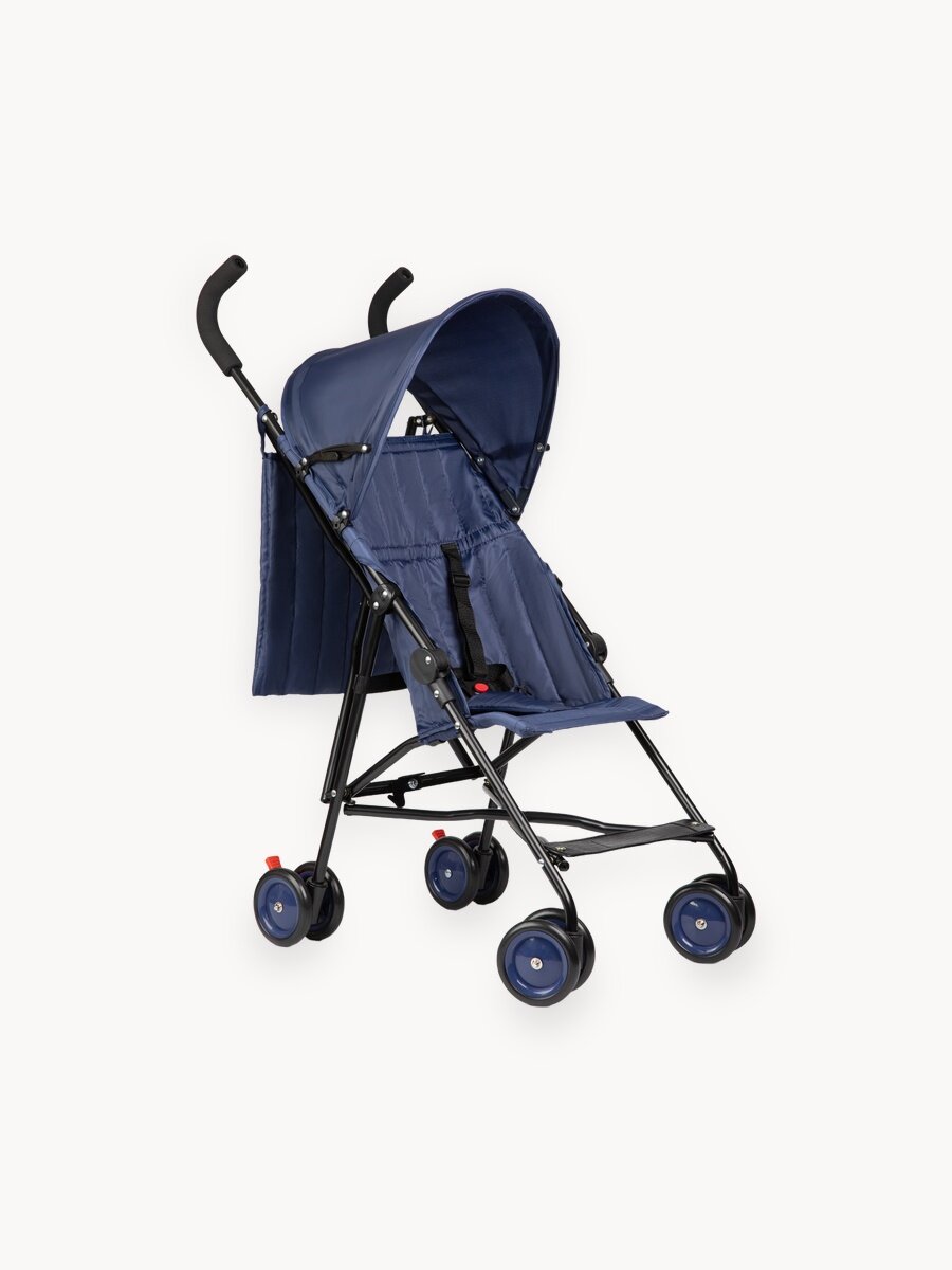 Коляска прогулочная детская UniTrain трость, с сумкой, темно-синяя