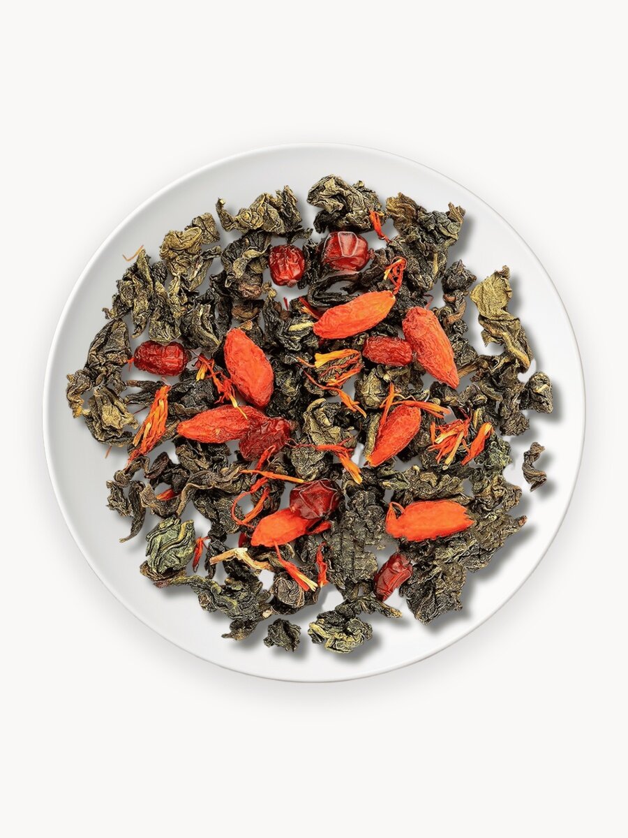 Китайский чай Улун Барбарисовый с годжи и сафлором от Полезный чай / HEALTHY TEA, 50 г