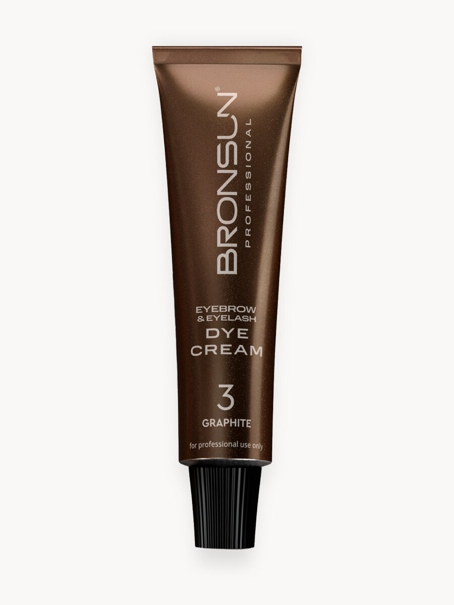 Крем-краска для бровей и ресниц BRONSUN, цвет графит #3, 15 мл
