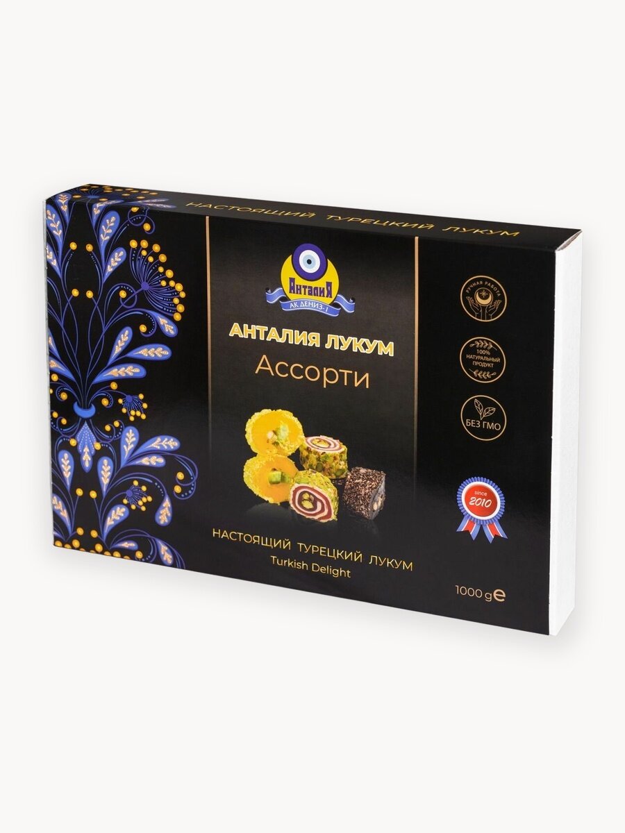 Рахат лукум 1 кг "Суджук" с грецким орехом 4 вкуса в подарочной упаковке: шоколадный, лайм, дыня, гранат - сладкий подарок на день рождения, приятный подарок на праздник, 8 марта
