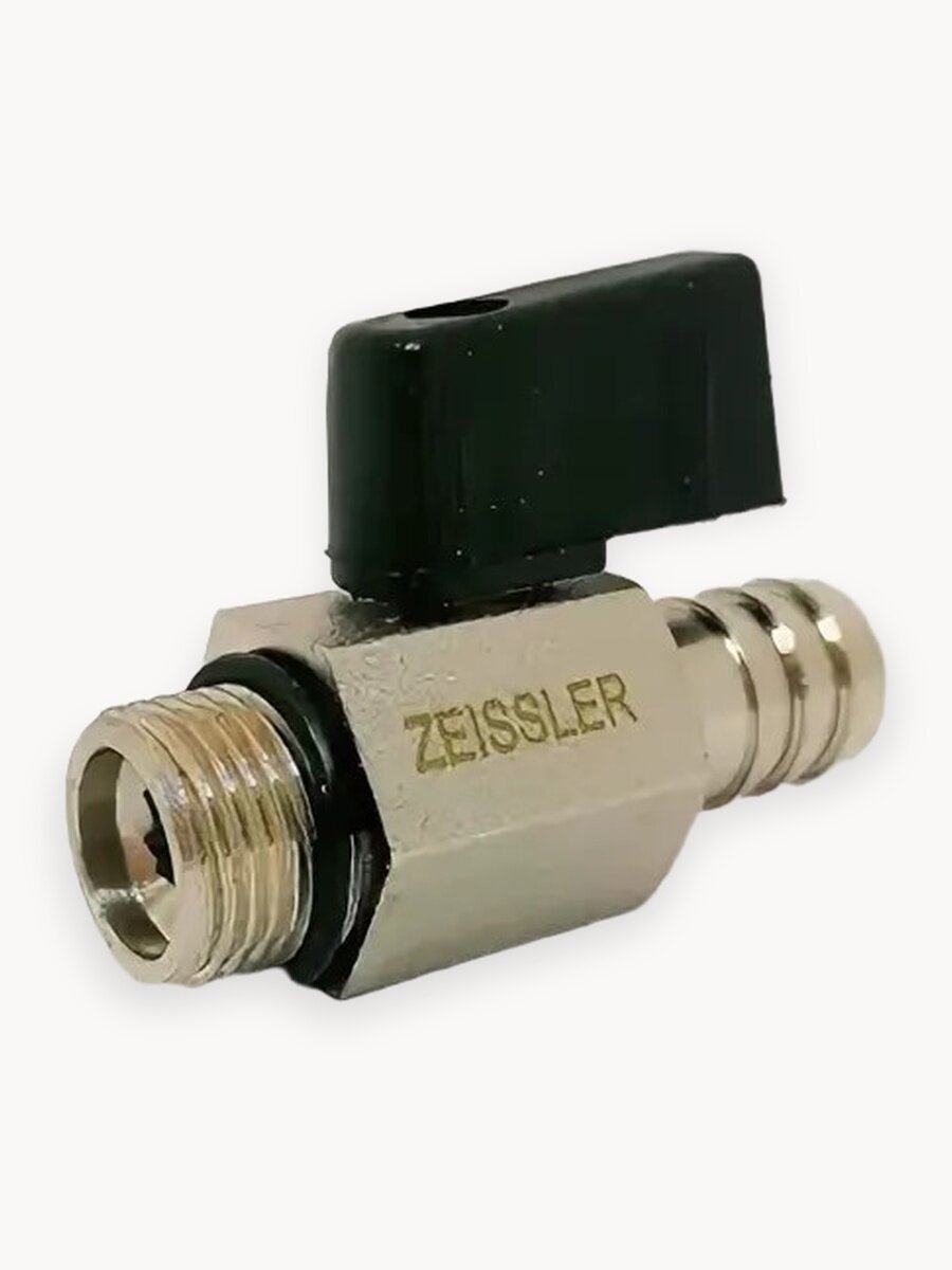 Кран шаровой сливной со штуцером, никелированный 3/8*14 ZSf.300.010314N TIM