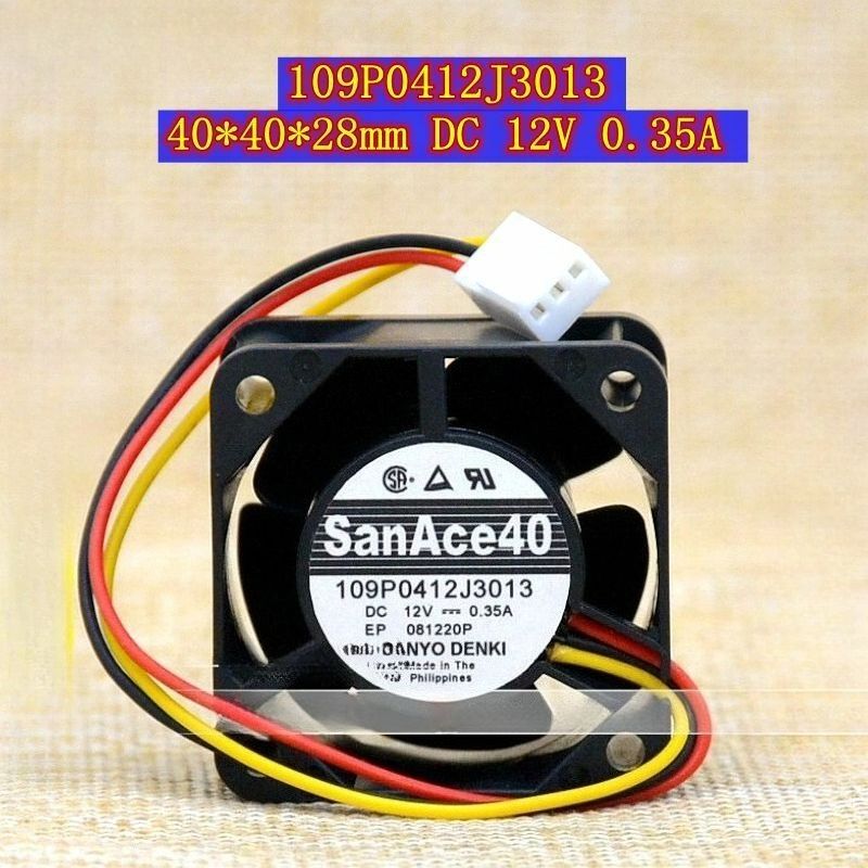 SANYO 109P0412J3013 4028 DC 12V 0.35A 40 * 40 * 28 мм 4 см 3 провода вентиляторы -