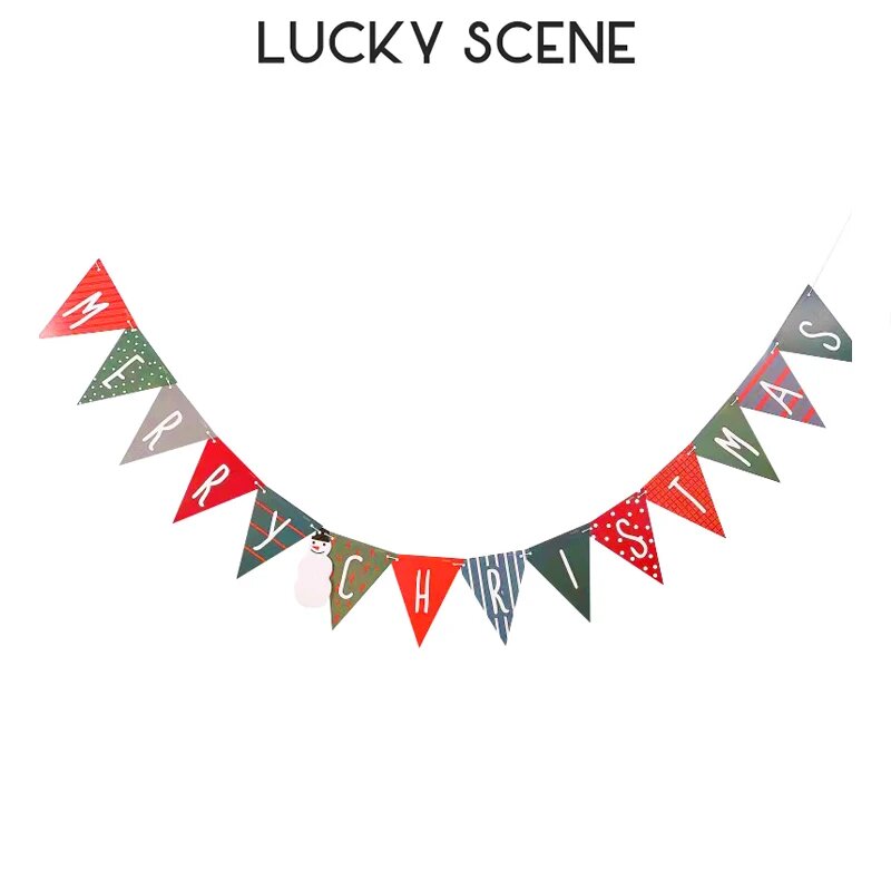 Рождественские буквы, латте, флаг с надписью, позолота, украшение для рождественской елки, снеговик, золотой Лось S01148