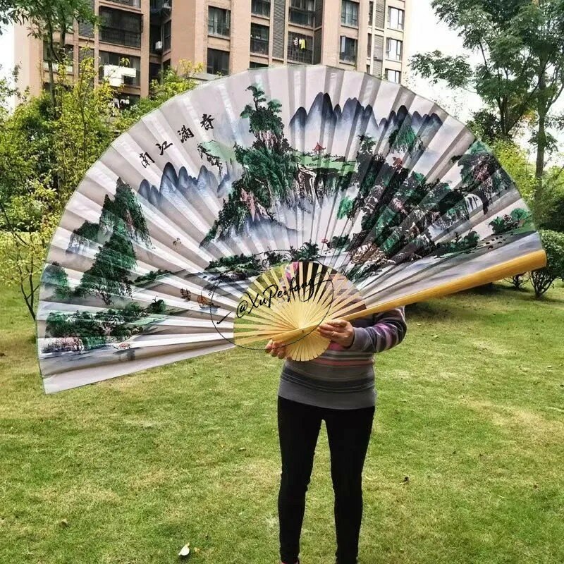 Большой подвесной вентилятор 0,9 * 1,6 М, вентилятор в китайском стиле, большой складной вентилятор