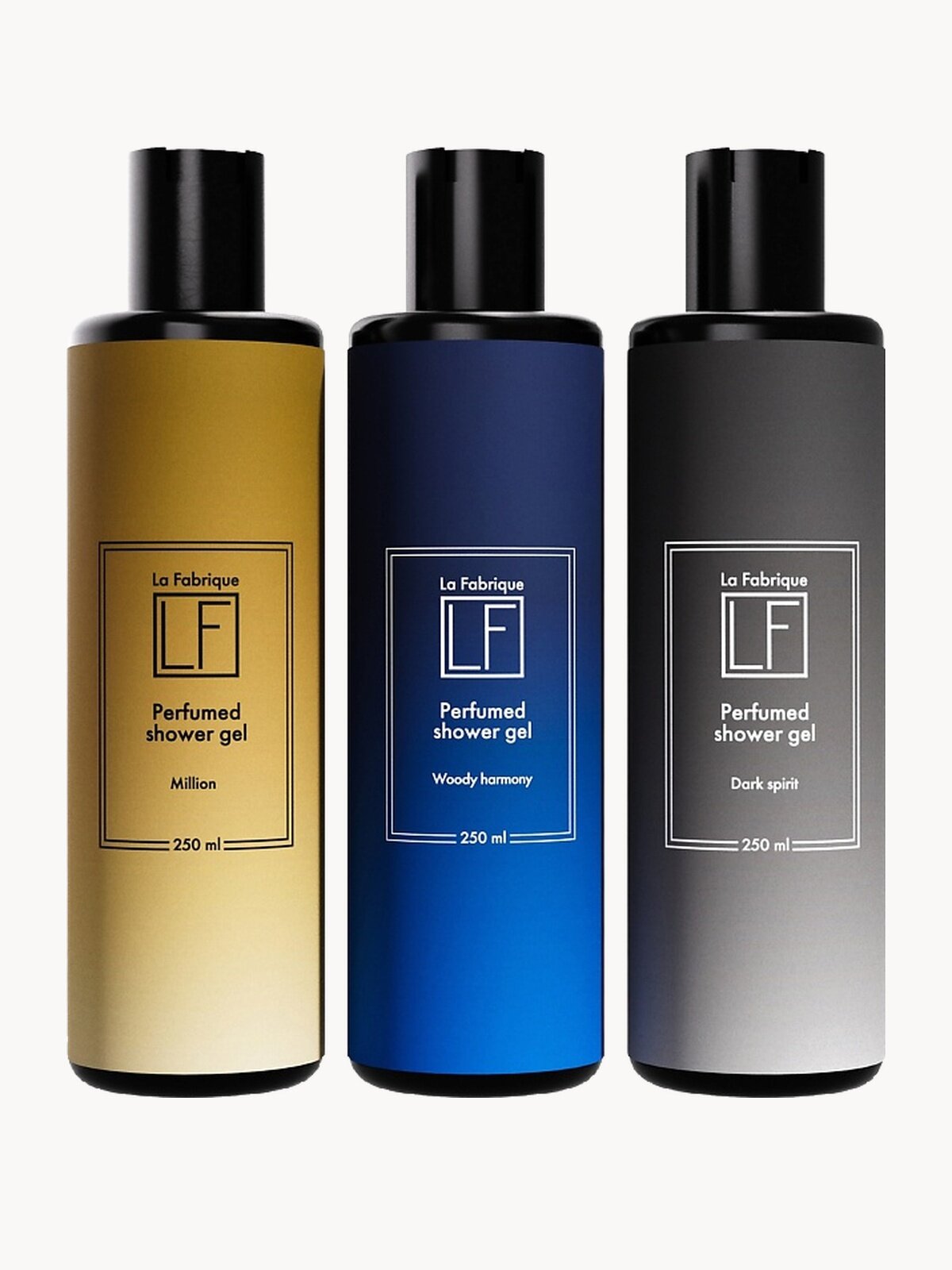 La Fabrique, подарочный набор парфюмированных гелей для душа, 250 мл х 3 шт