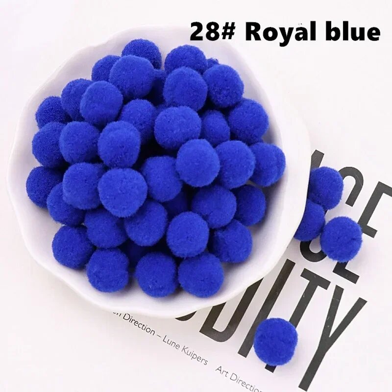 Помпоны синие, 30 мм, 300 шт, 28 royal blue