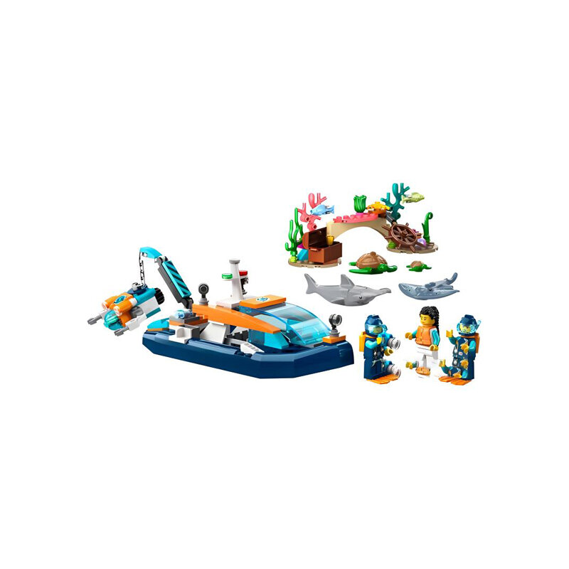 LEGO City Collection Diving Adventure Boat Building Blocks 182pcs 60377 null