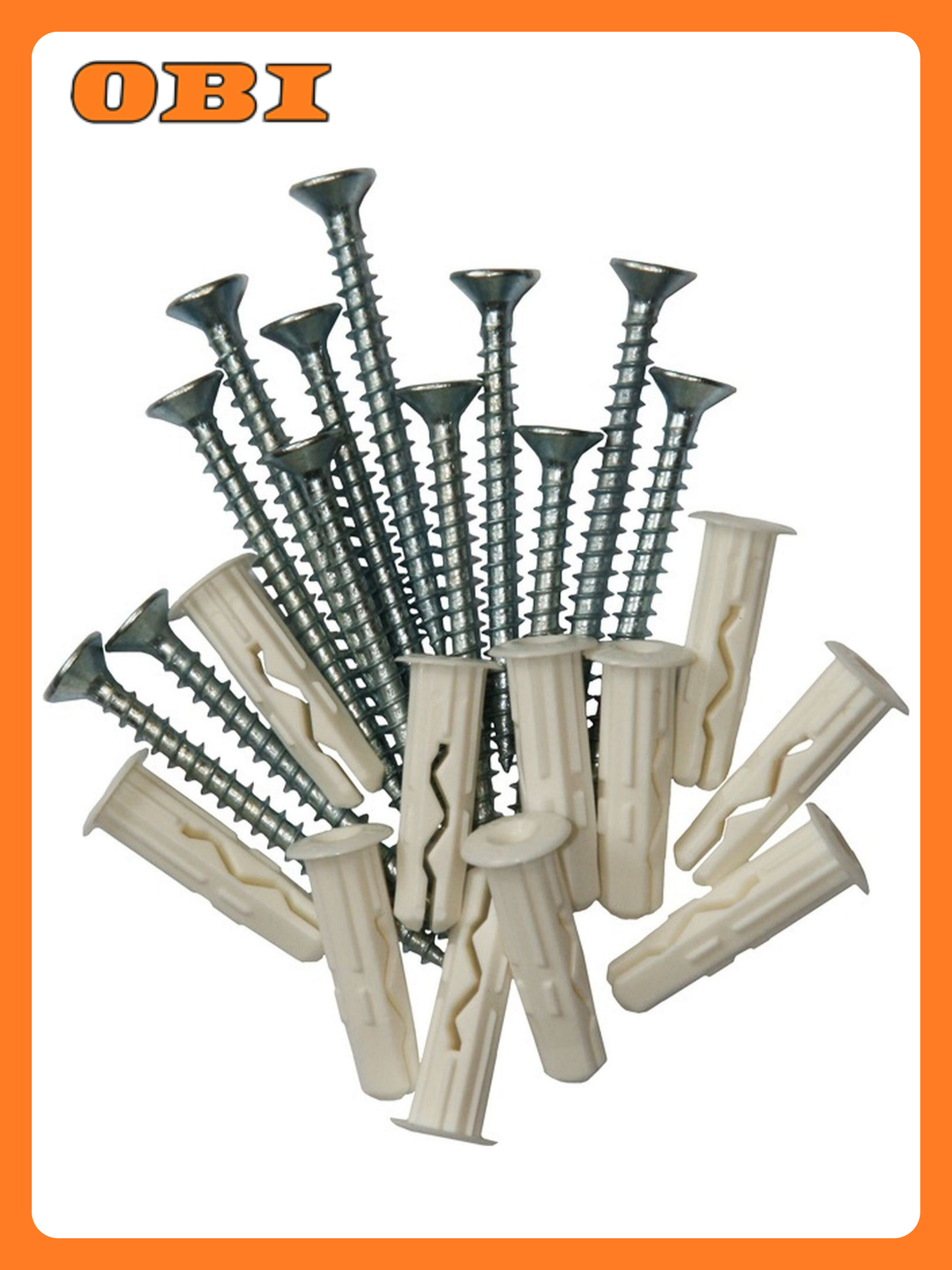 Дюбель европартнер MULTI Plug 6x25 мм с шурупом 4x25 мм 16 шт