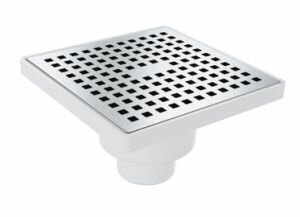 Трап 50 вертикальный выпуск, 150х150 мм, нержавеющая решётка, сухой затвор, ZEGOR