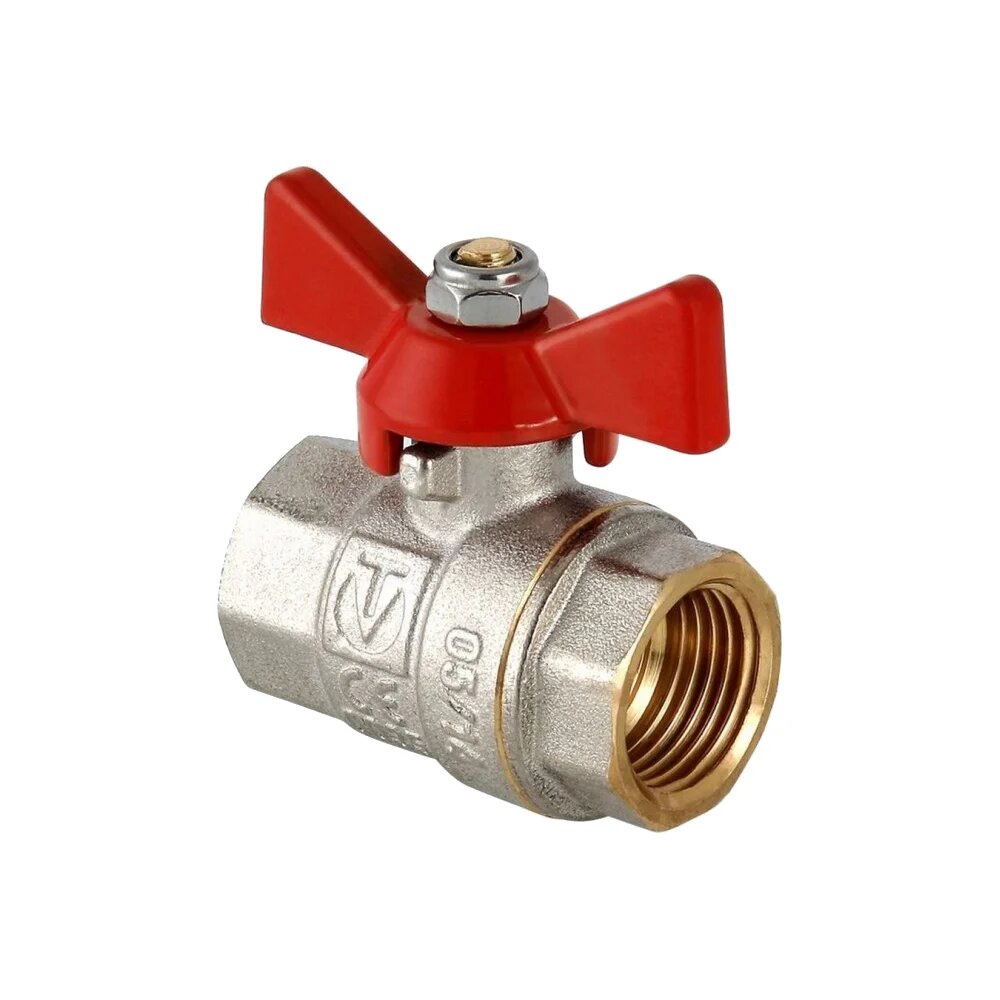 Шаровой кран Valtec Base рукоятка бабочка 3/4" внутренняя-внутренняя VT.217. N.05 от ELEMENTX