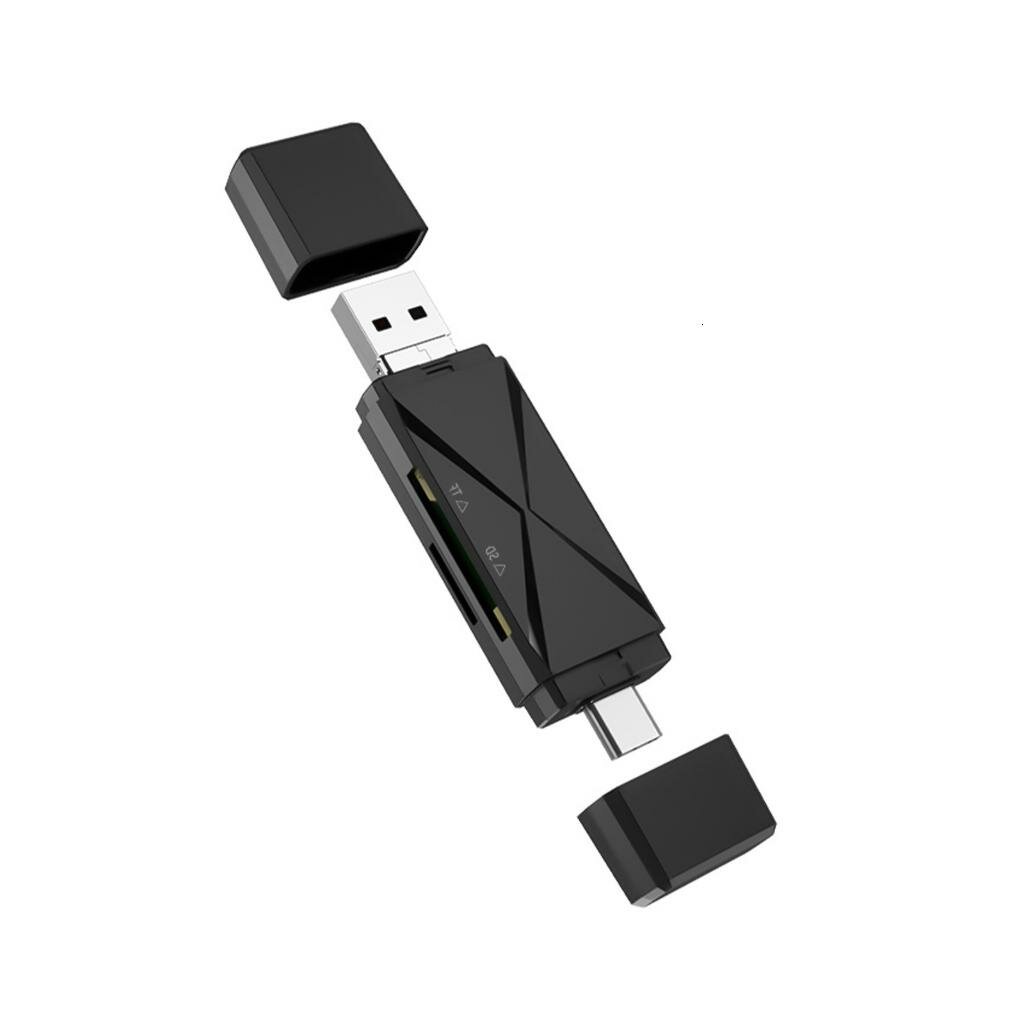 Кардридер USB 2.0 для SD/TF карт, Черный