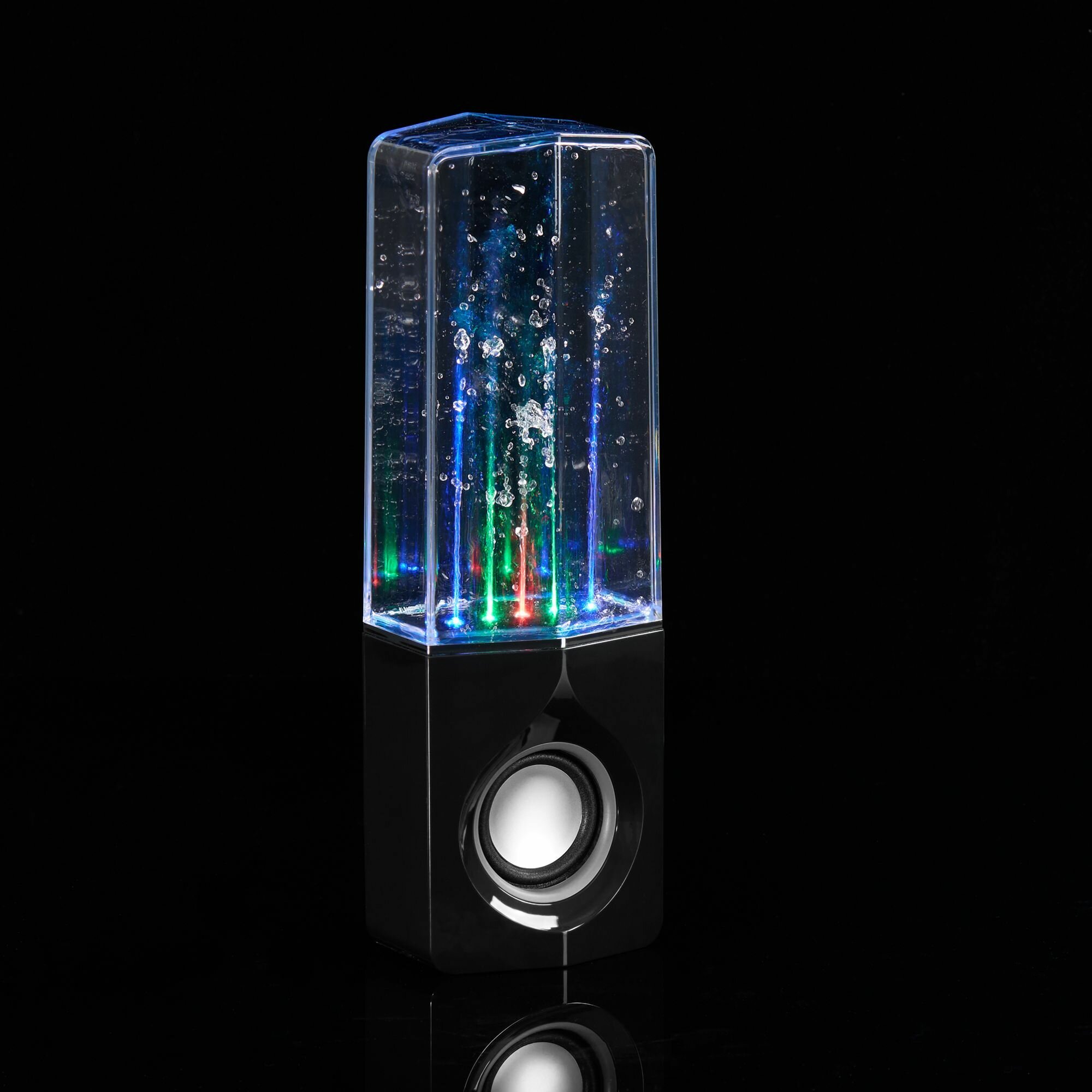 Колонка блютуз беспроводная с поющим фонтаном Fuente, черная, подарок на Новый год, на День Рождения