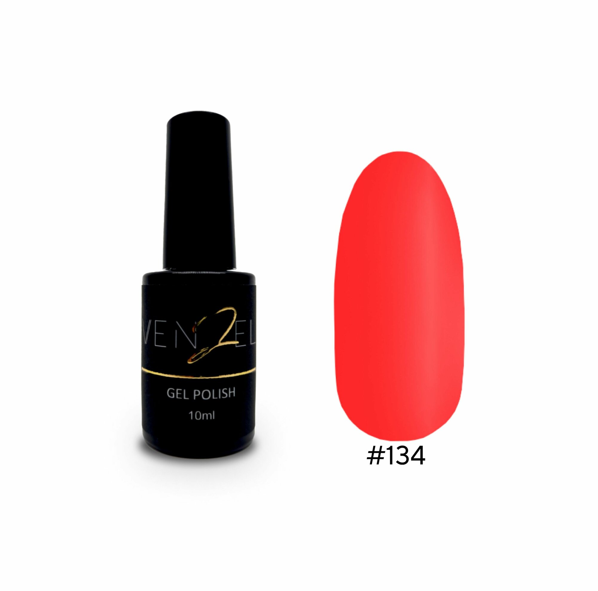 Venzel-134 коралловый гель-лак для ногтей плотный 10ml