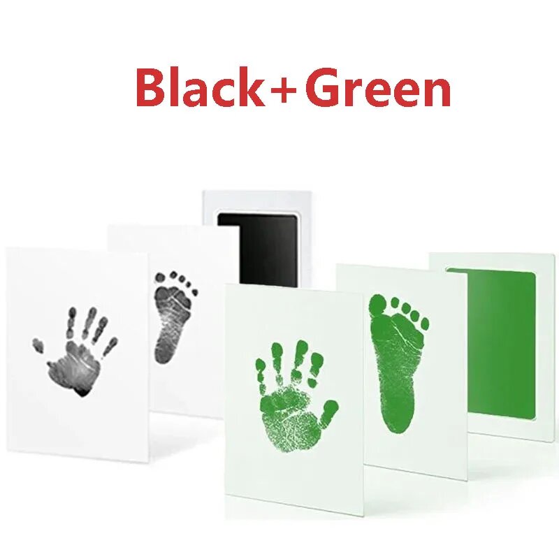 Набор для отпечатков рук и ног Black+Green C14-1