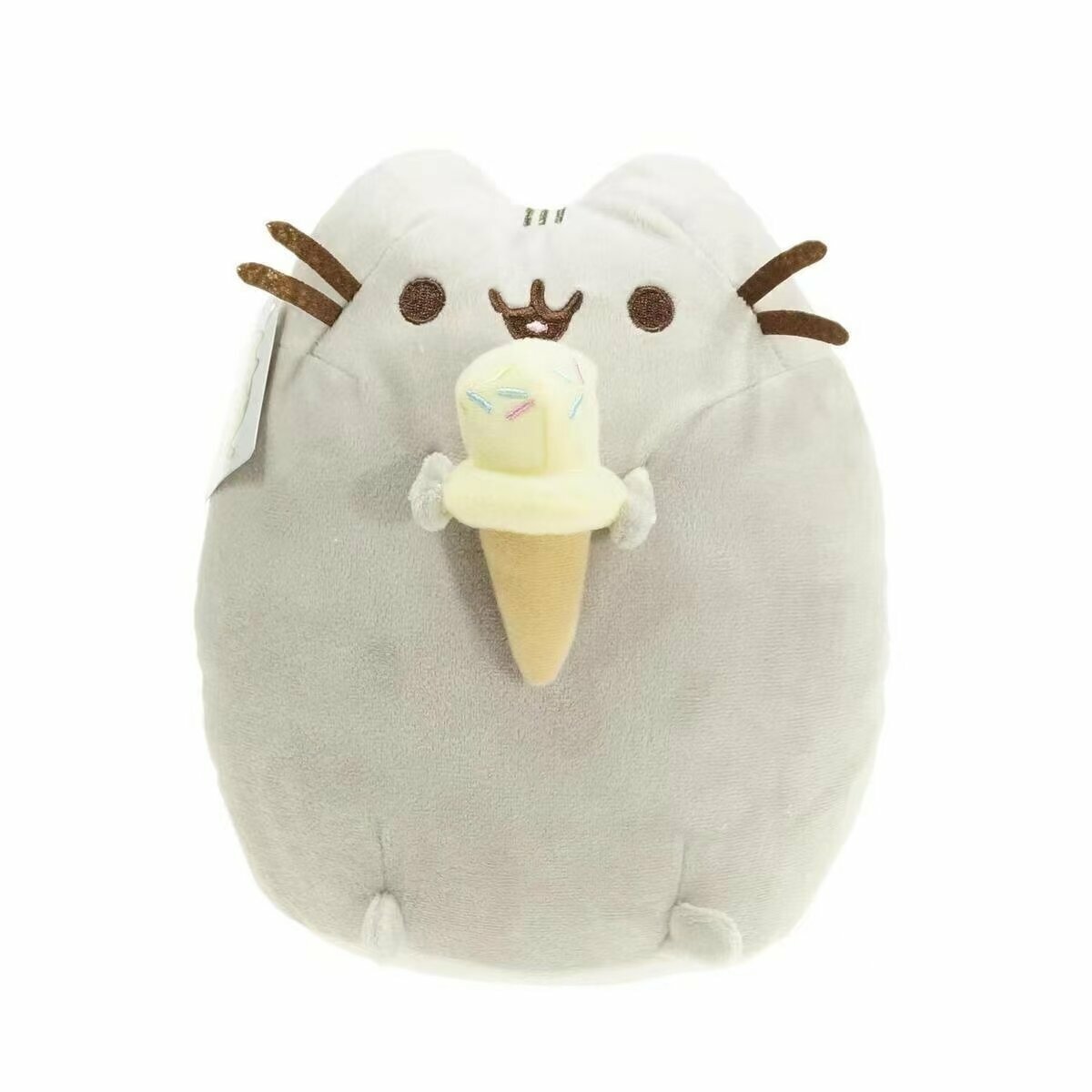 Милая плюшевая игрушка в виде кошки, мягкая плюшевая игрушка в виде животного, белая серая подушка в виде котенка, подарок на день рождения для девочек, игрушки для животных, декоративная