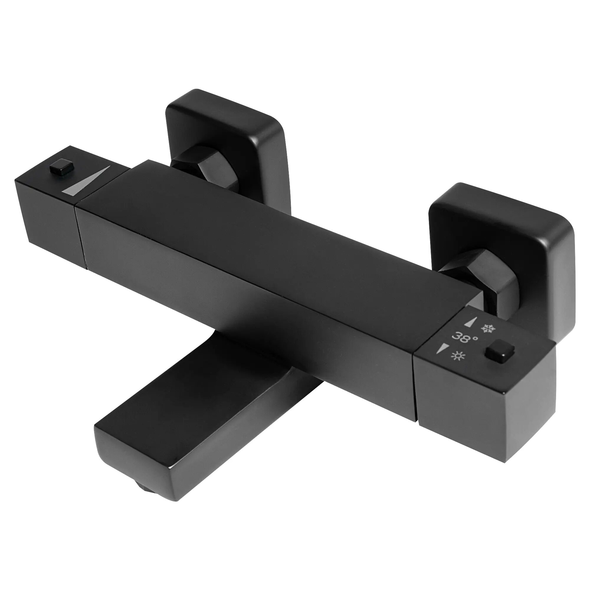 Смеситель термостатический KONSENSA Прато с изливом цвет черный матовый