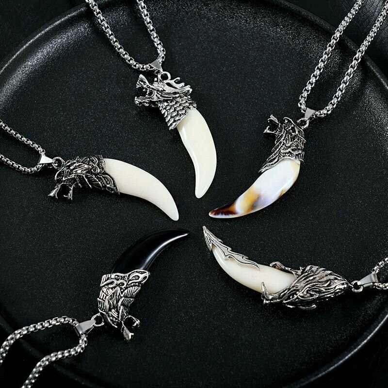 Славянский оберег Волчий Клык (натуральный) магический кулон амулет Зуб Волка