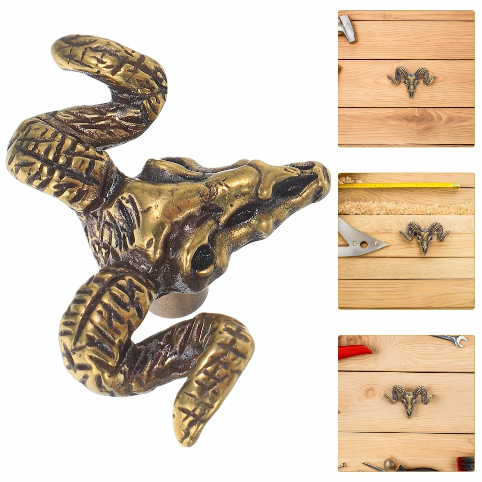 Ручка Для Двери: Винтажный Стиль, Латунь, Простой Уход, Надежная Установка, 1 Упаковка