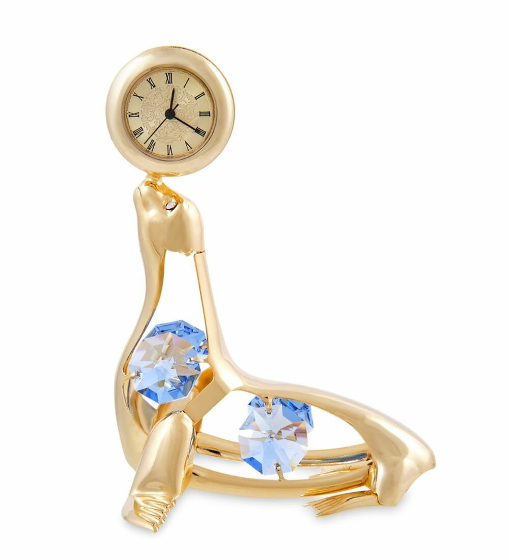 Фигурка с часами Тюлень с цв. кр. A574686 Crystal Temptations, Металл, кристалл