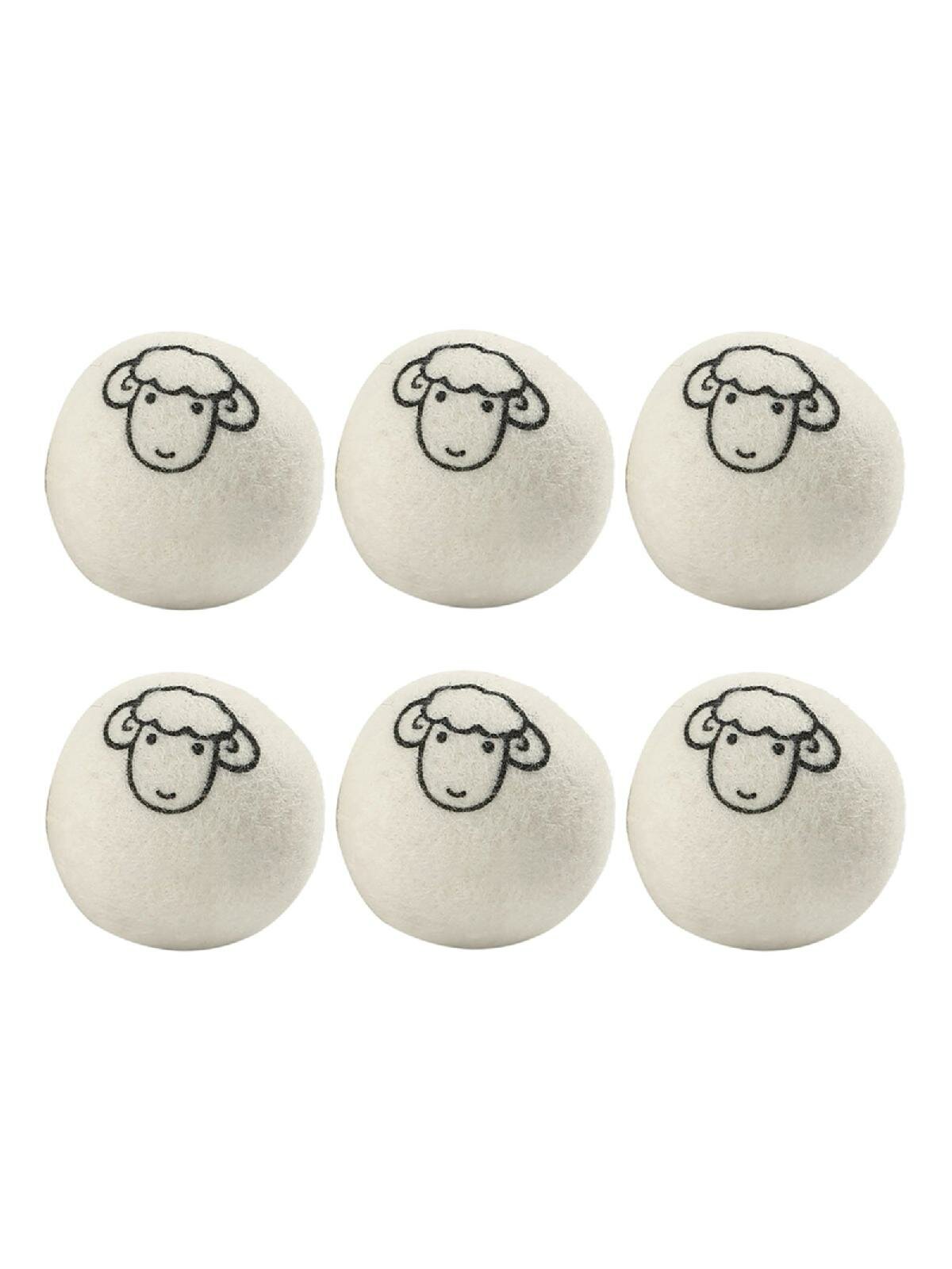 6шт Шариков для сушки шерсти Многоразовый Смягчитель Мяч Для Стирки Белья Сушильный Шар Для Стиральной машины Аксессуары для стиральной машины