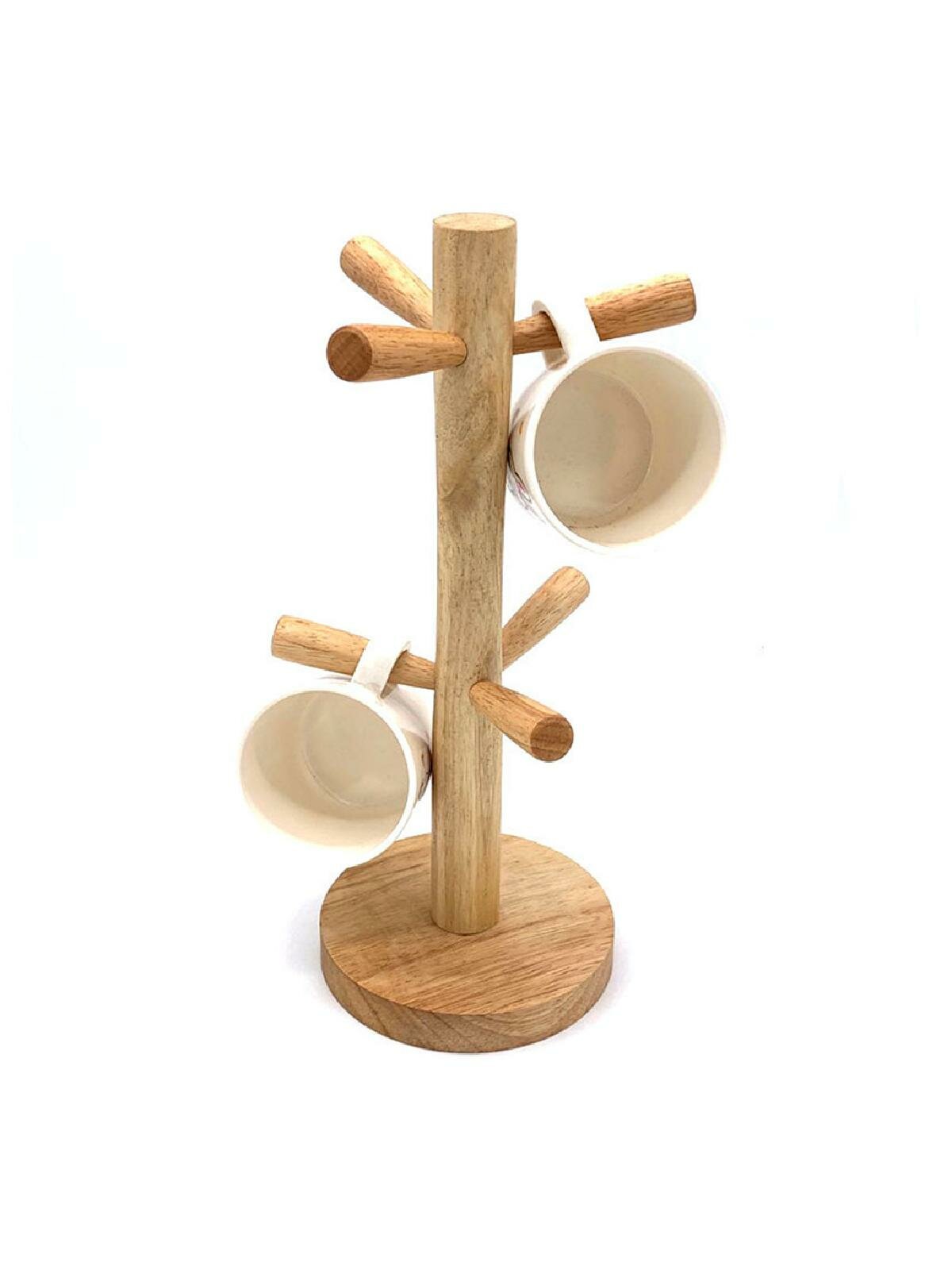 Подставка для кофейных чашек с 6 крючками Подставка для кружек Кухонный органайзер Барный аксессуар