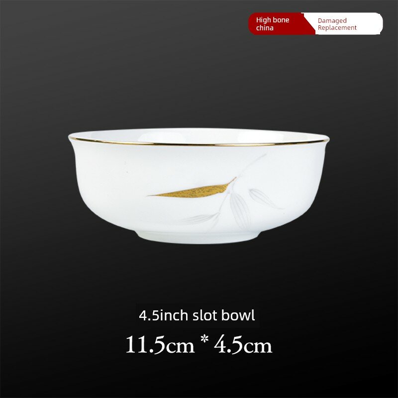 Набор из девяти предметов посуды из высококачественного костяного фарфора с золотым покрытием для отелей, частных
