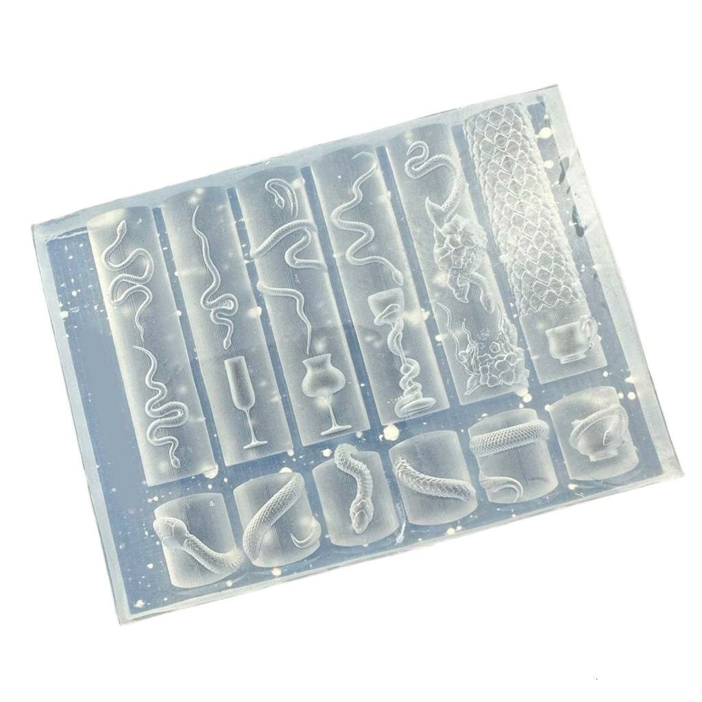 Силиконовая форма для украшений с змеями, Змея из бокала для вина