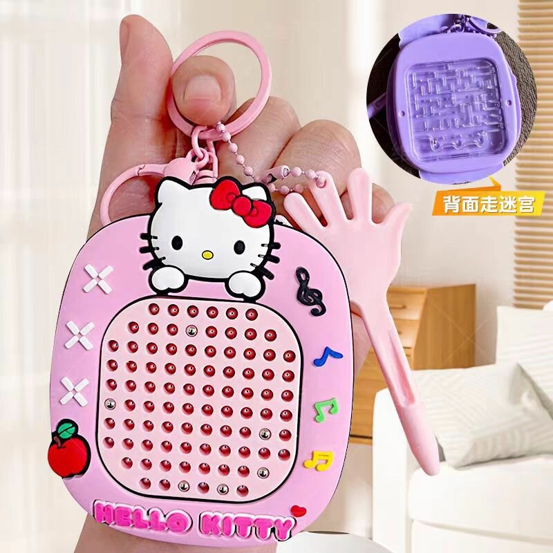 Детская магнитная доска для рисования с шариками, обучающий брелок, подвеска для рюкзака, креативная игрушка для рисования