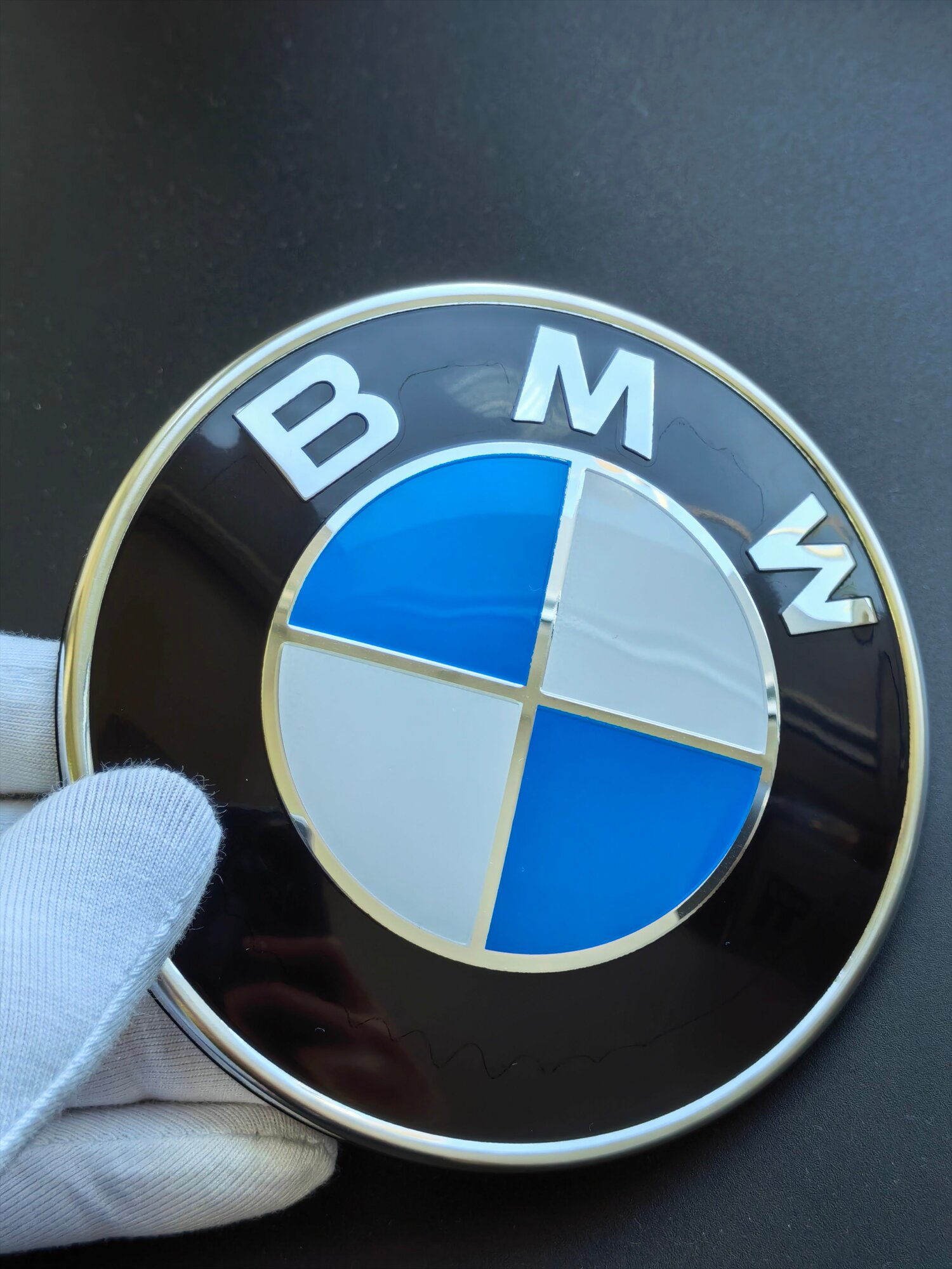 Эмблема для БМВ 95мм синий (классик). Шильдик значок для Bmw 95мм 1шт