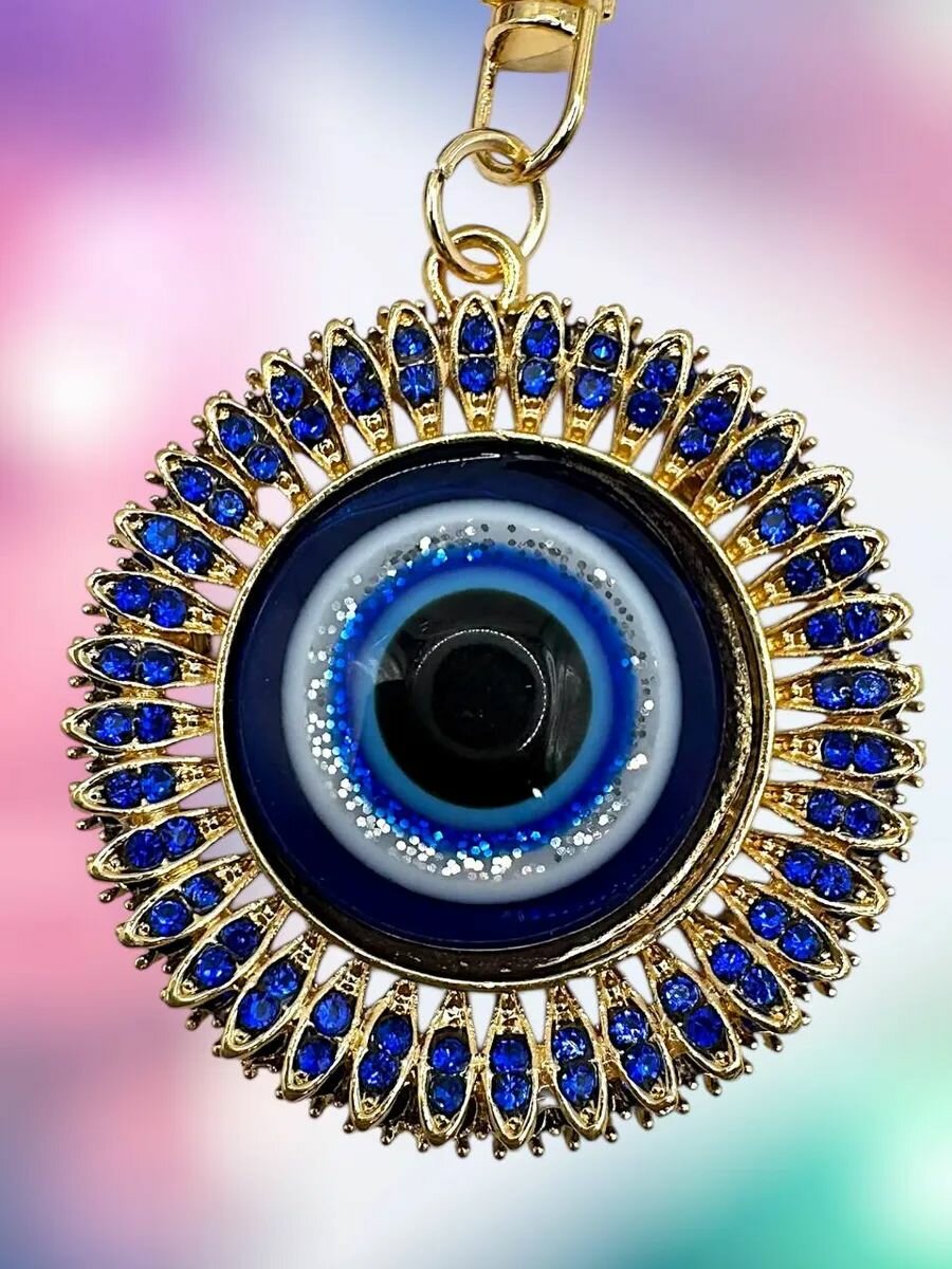 Талисман-оберег "Глаз Хамса", металл, на удачу, цвет OZ923, 100 г