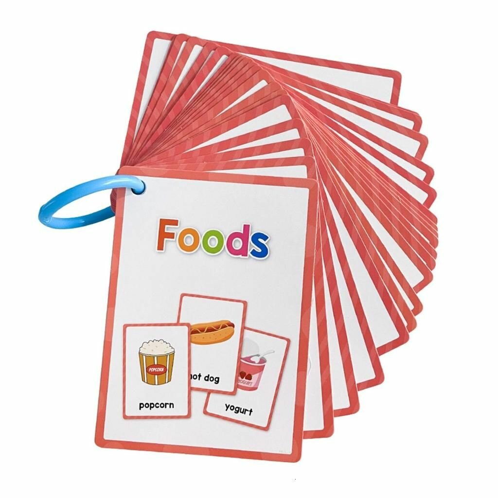 Образовательные карточки для изучения английских слов 11x8см, - Еда