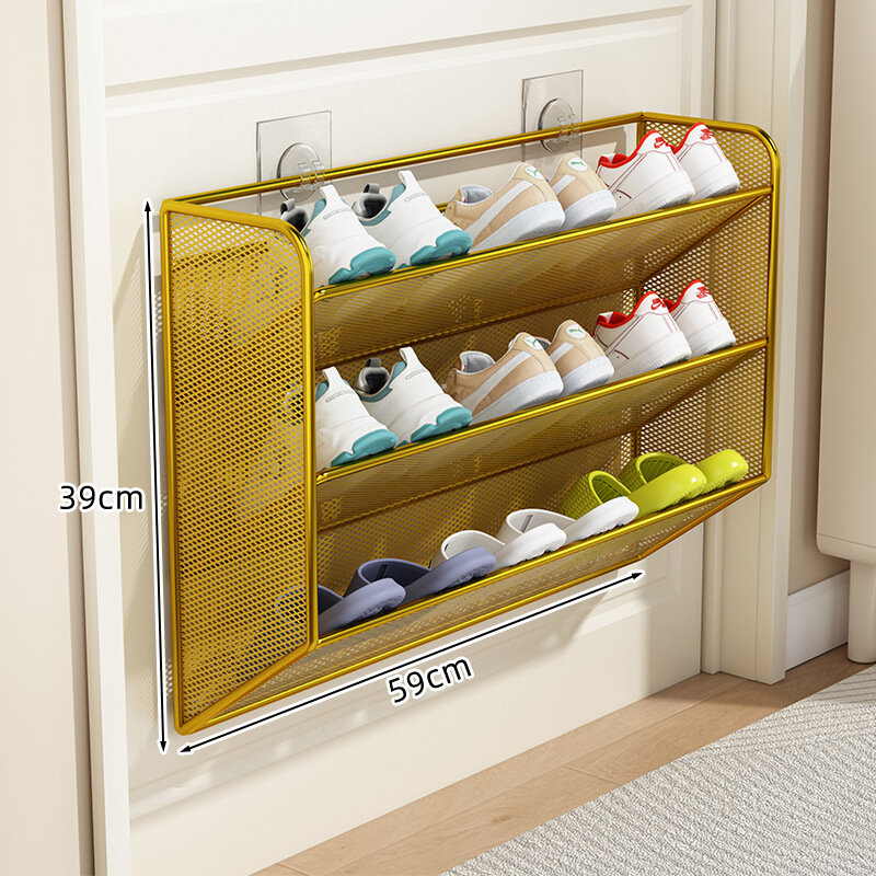 Входная обувная полка для дома, многоярусный обувной шкаф для дверного проема, решение для хранения в ванной, настенная маленькая обувная полка