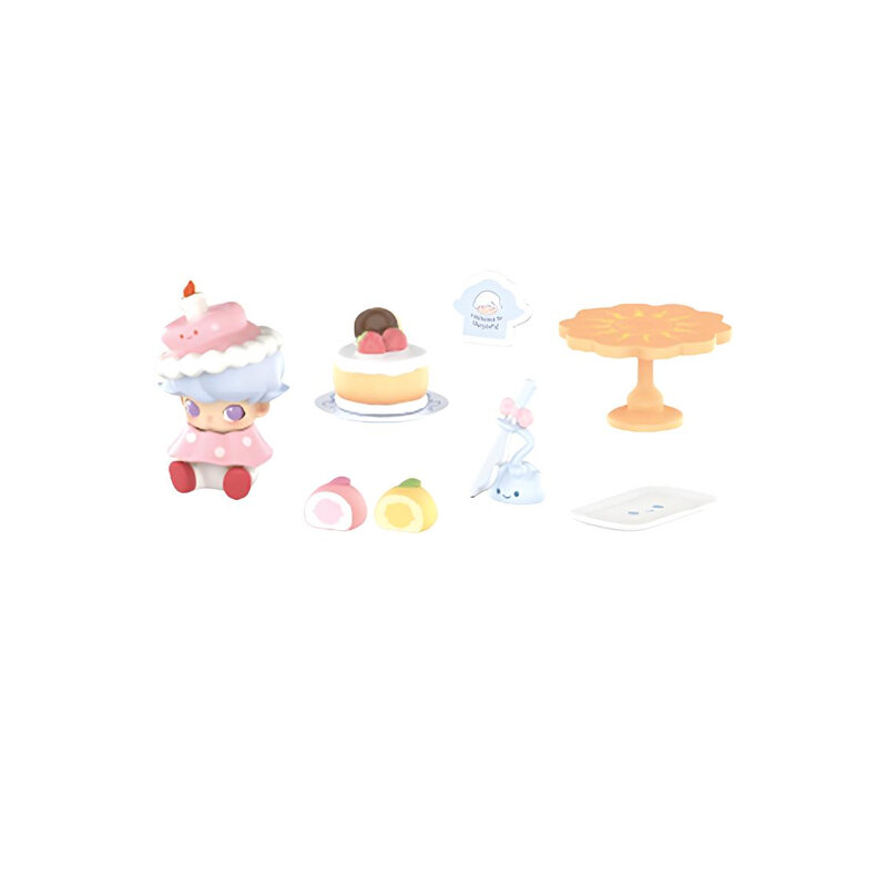 Фигурка-сюрприз унисекс POP MART DIMOO Let's Go Outing Collection, Confirmed-Floral Handmade Cake (Open)